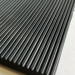 Rubber Matting – Fluted – 1220mm – Black - Rocket Rubber